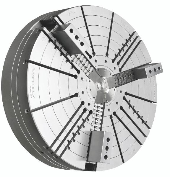 Samchully - 40", 3-Jaw, Closed Center Hydraulic Chuck, M36x4.0 - HC-40 ...